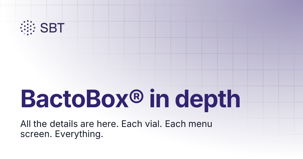 BactoBox® in depth | SBT